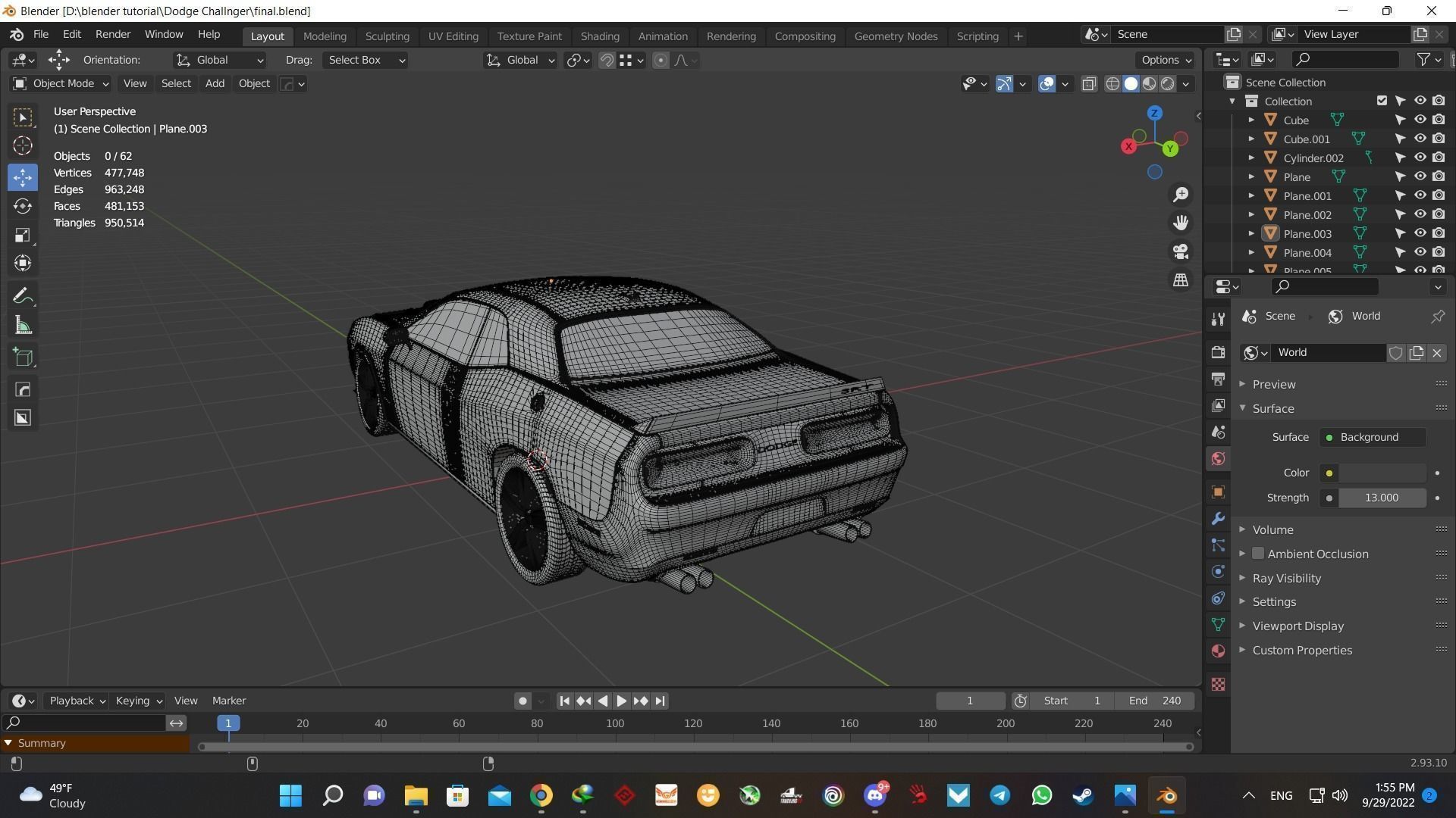 Dodge Challenger SRT Hellcat 3D Model 3D model animated | CGTrader
