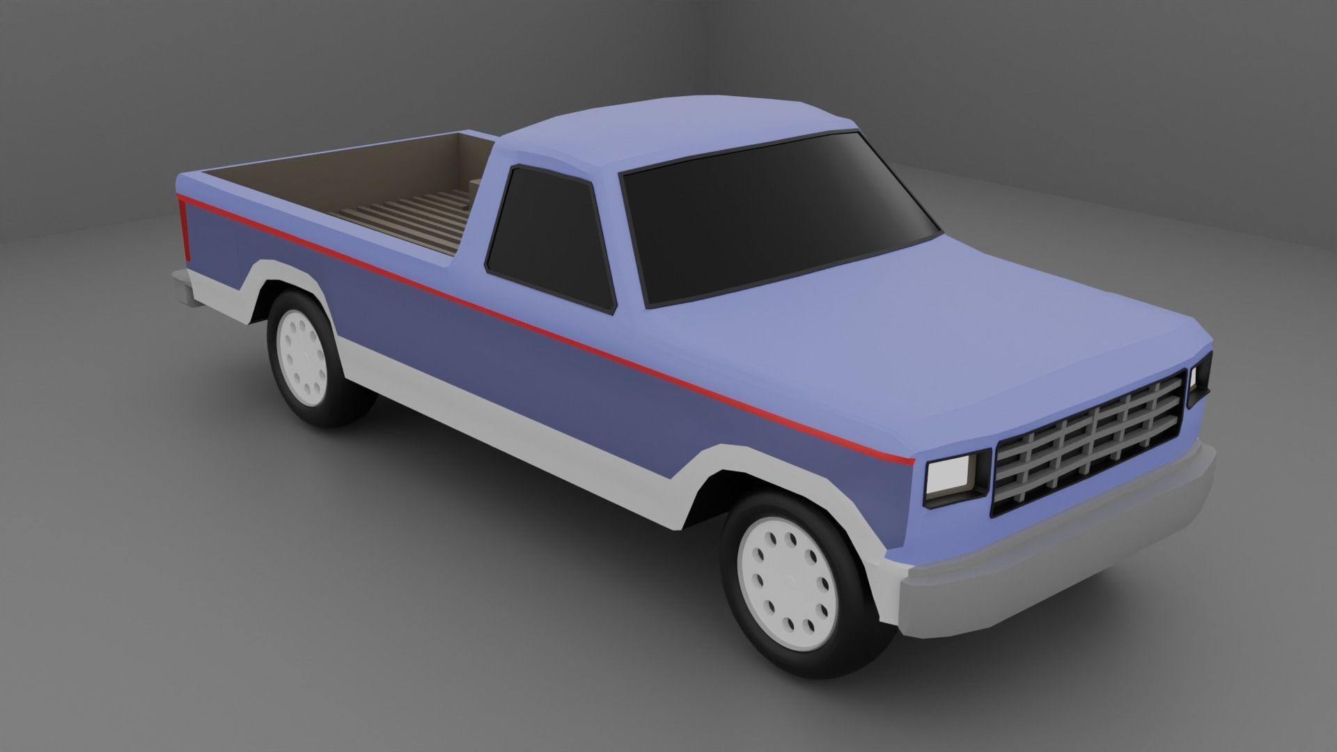 Low Poly Pickup Truck 1 free VR / AR / low-poly 3D model | CGTrader