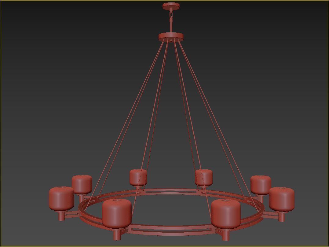 RH DEMARET ROUND CHANDELIER 3D model | CGTrader