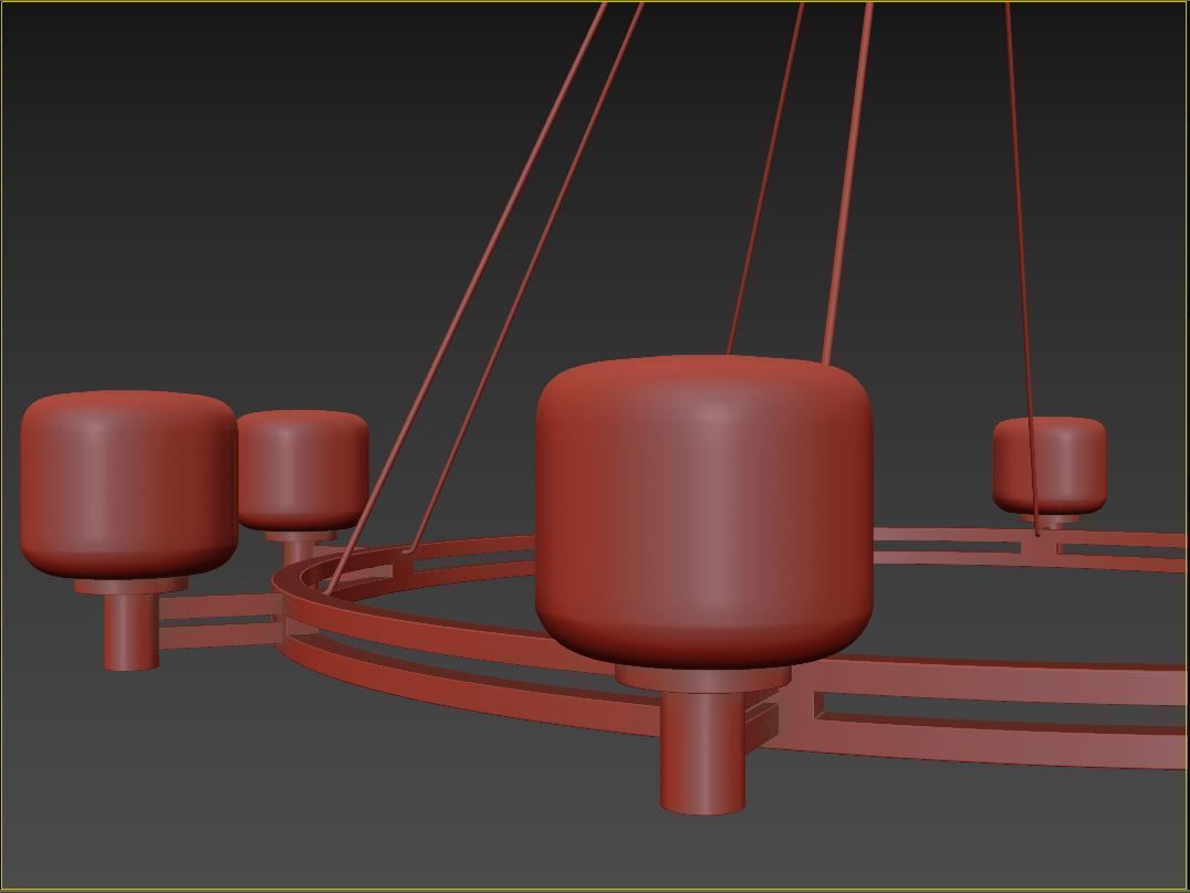 RH DEMARET ROUND CHANDELIER 3D model | CGTrader