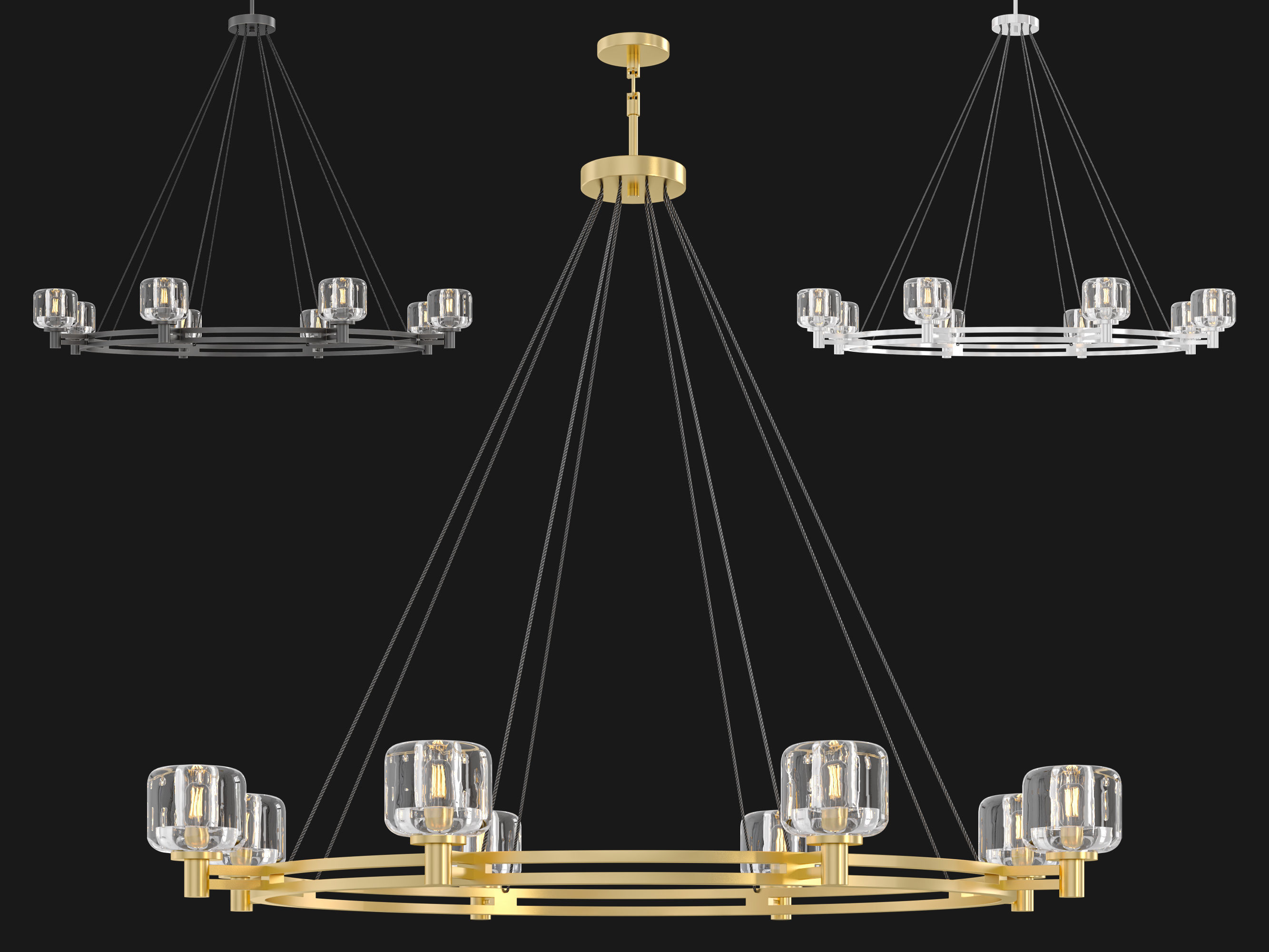 RH DEMARET ROUND CHANDELIER 3D model | CGTrader
