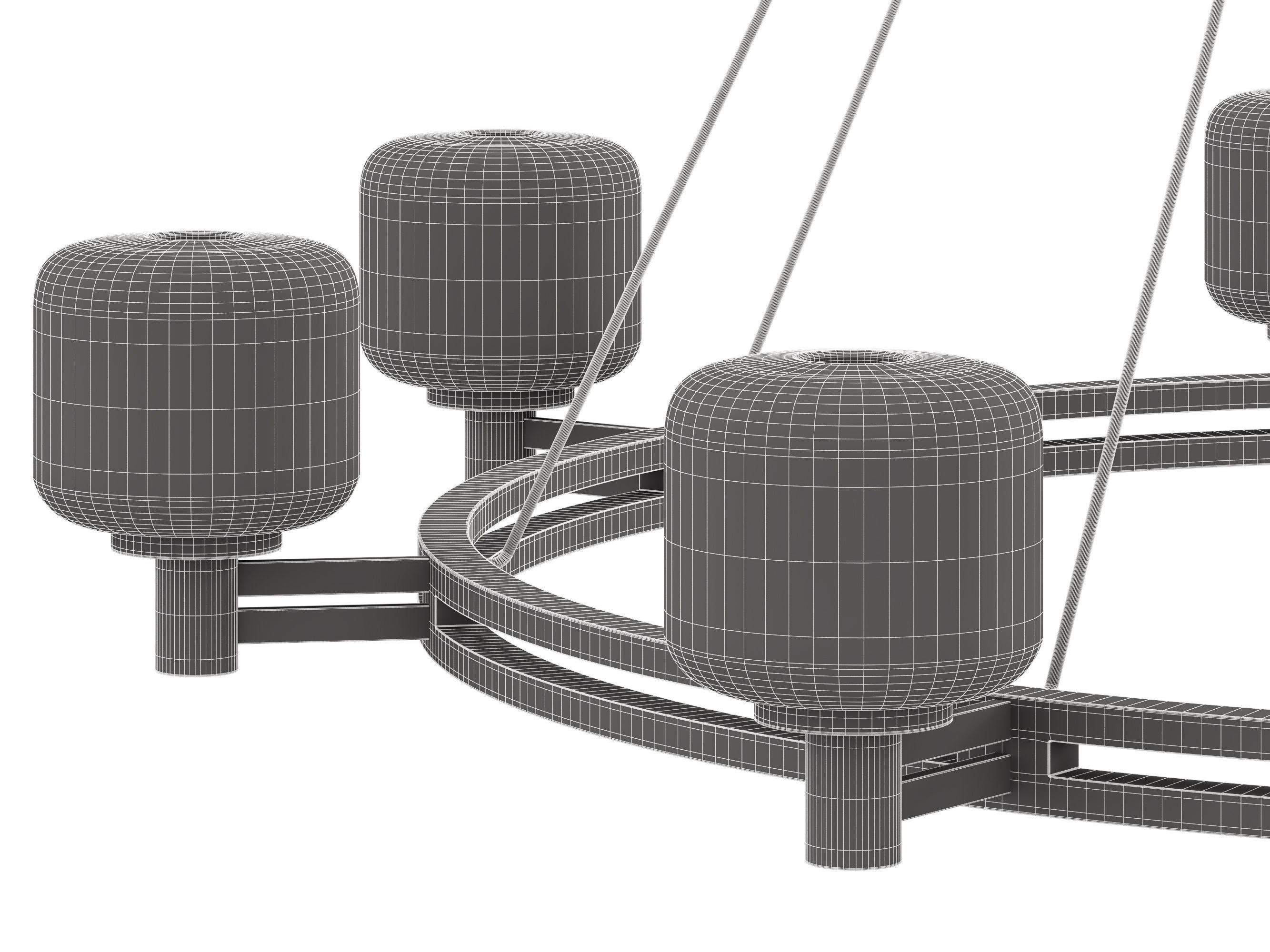 RH DEMARET ROUND CHANDELIER 3D model | CGTrader