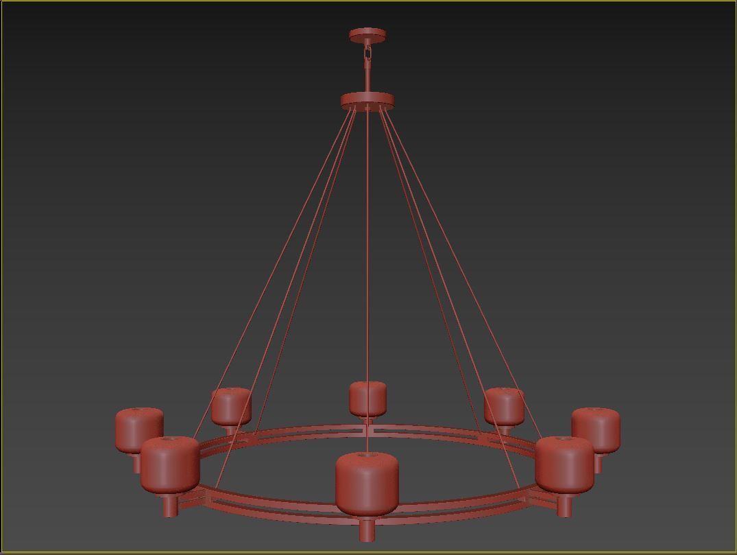 RH DEMARET ROUND CHANDELIER 3D model | CGTrader