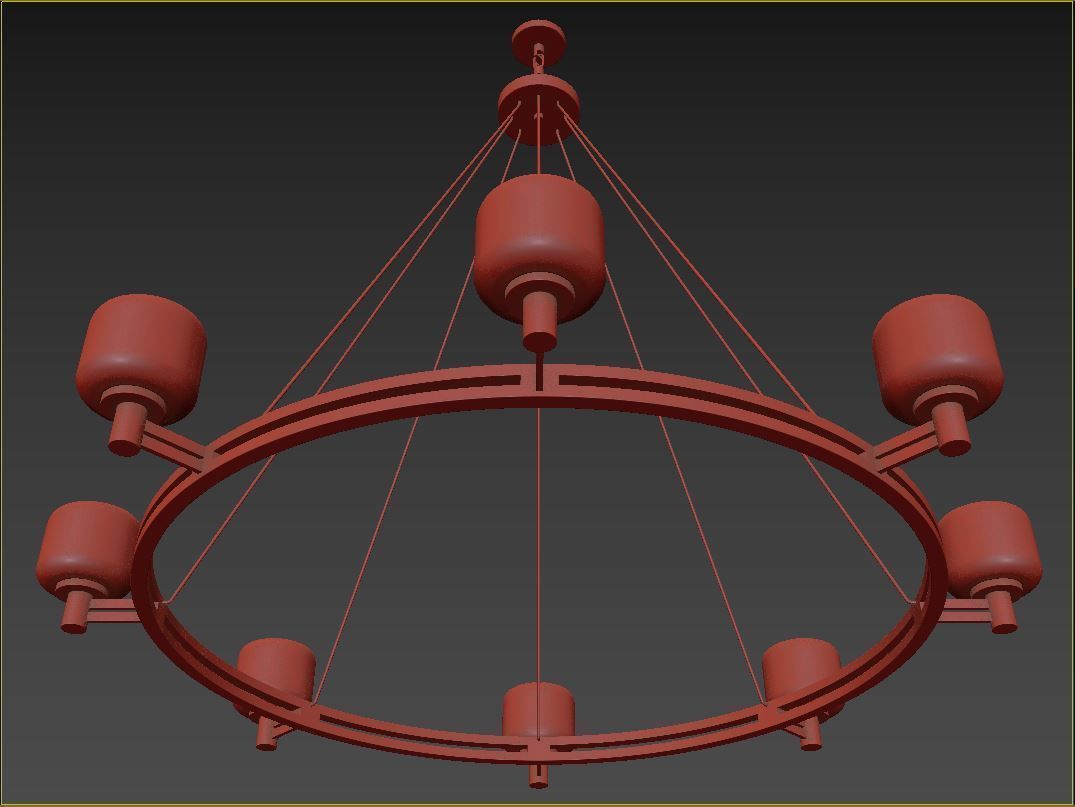 RH DEMARET ROUND CHANDELIER 3D model | CGTrader