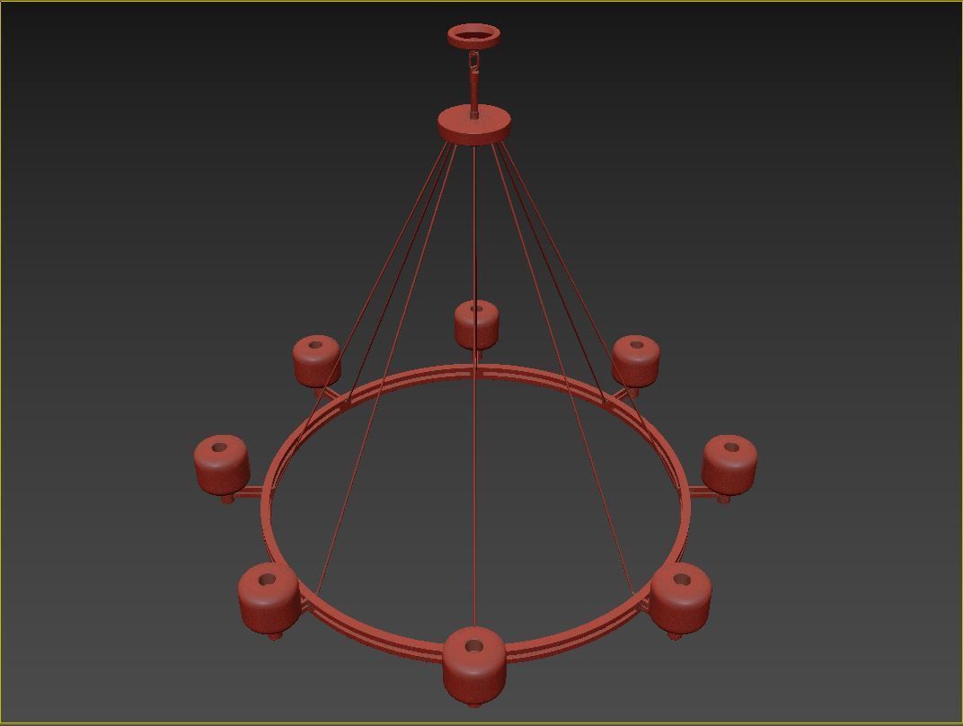 RH DEMARET ROUND CHANDELIER 3D model | CGTrader