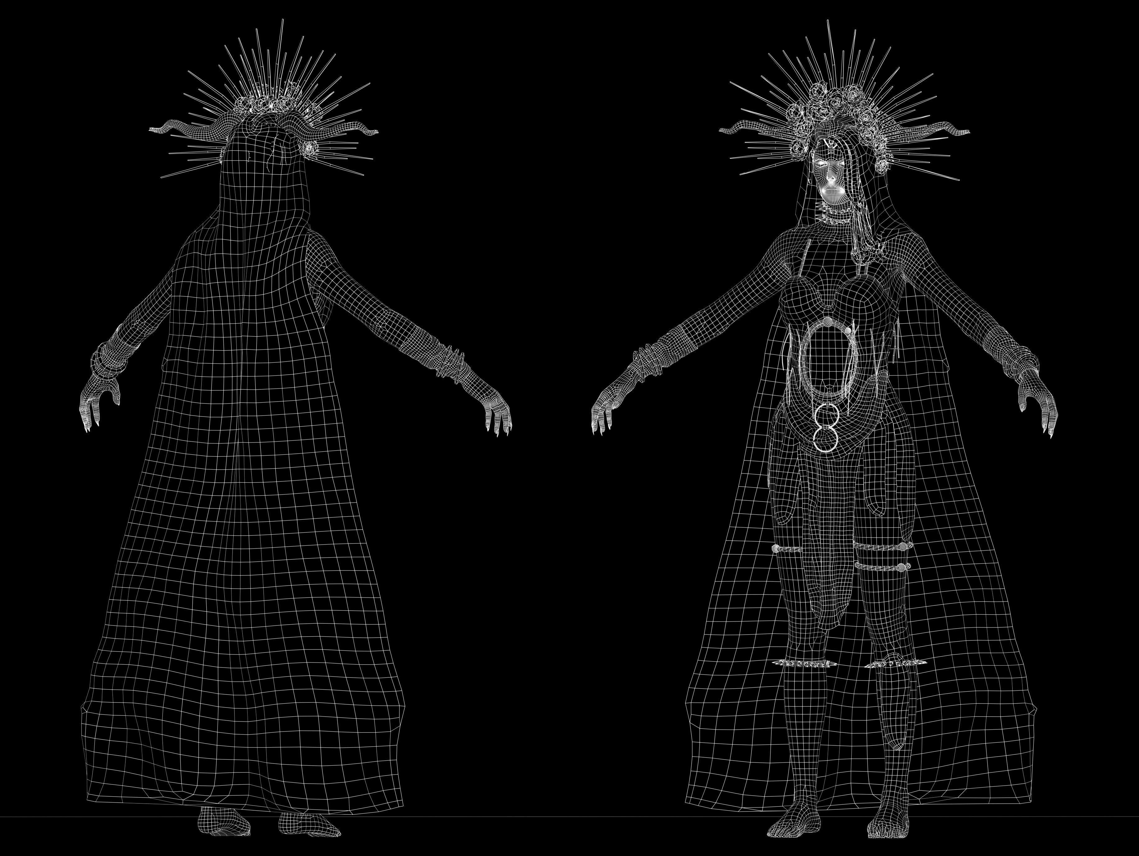 3D model Dark Priestess VR / AR / low-poly | CGTrader