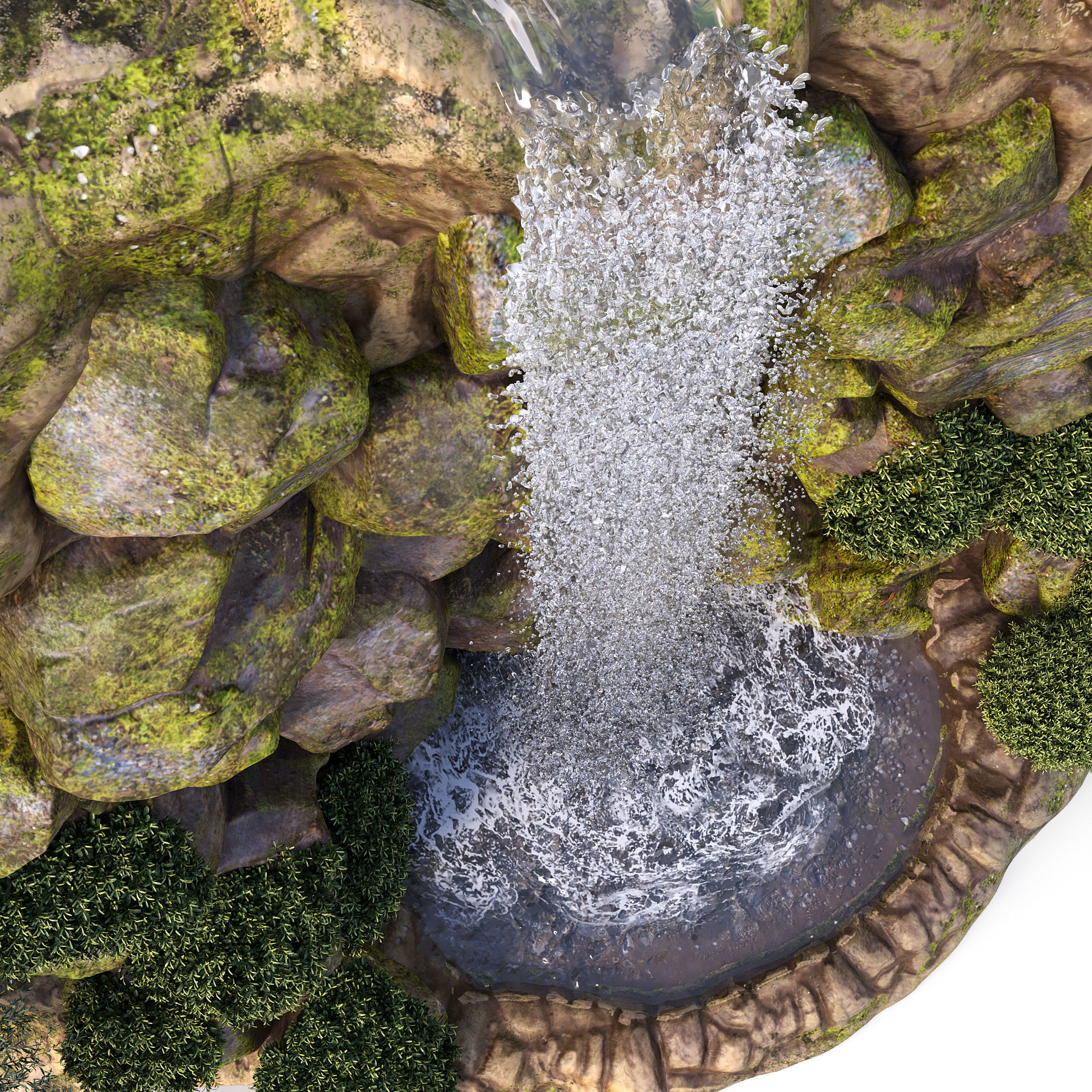 Natural waterfall 3D model | CGTrader