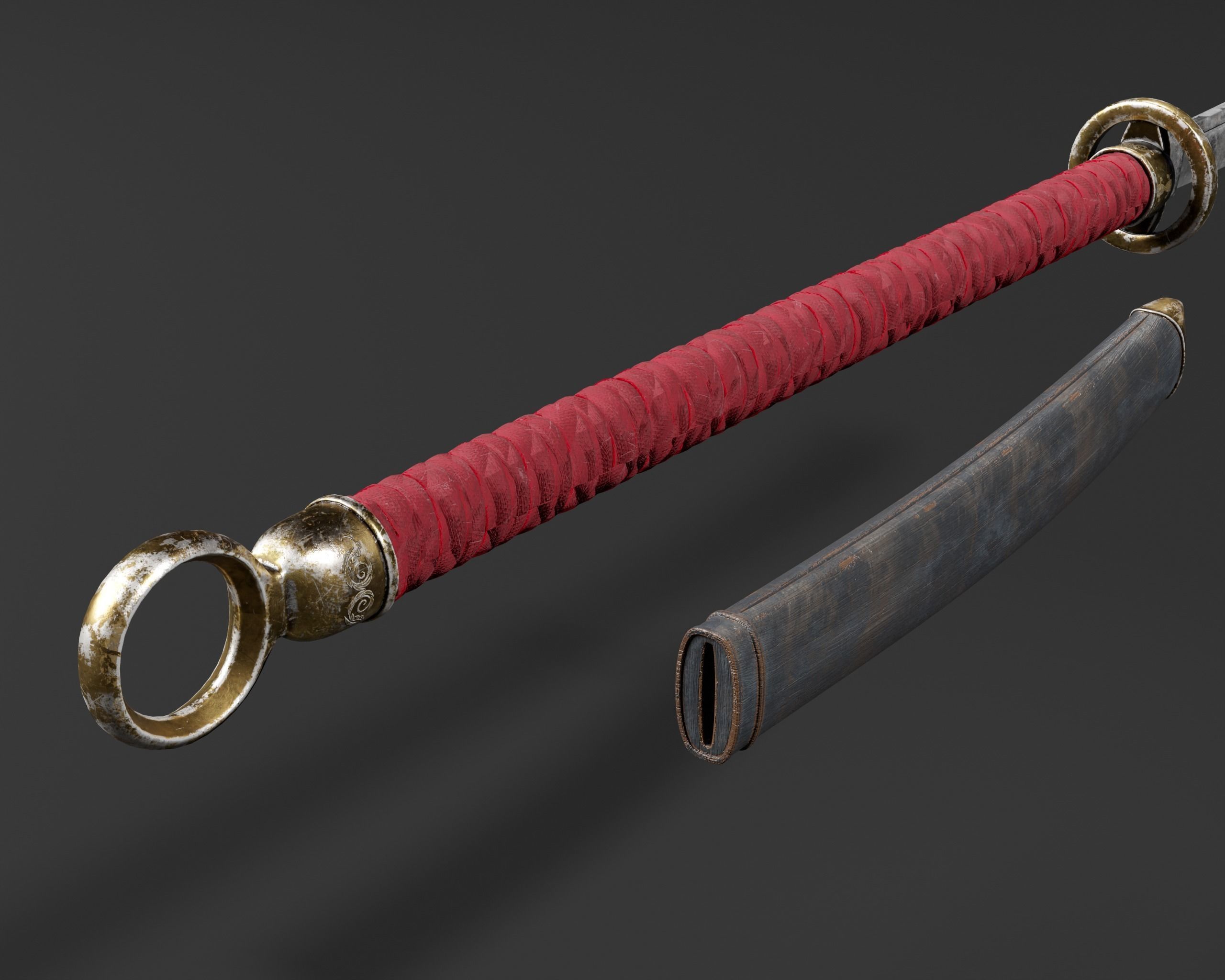 3D model Asian Weapon - Naginata VR / AR / low-poly | CGTrader