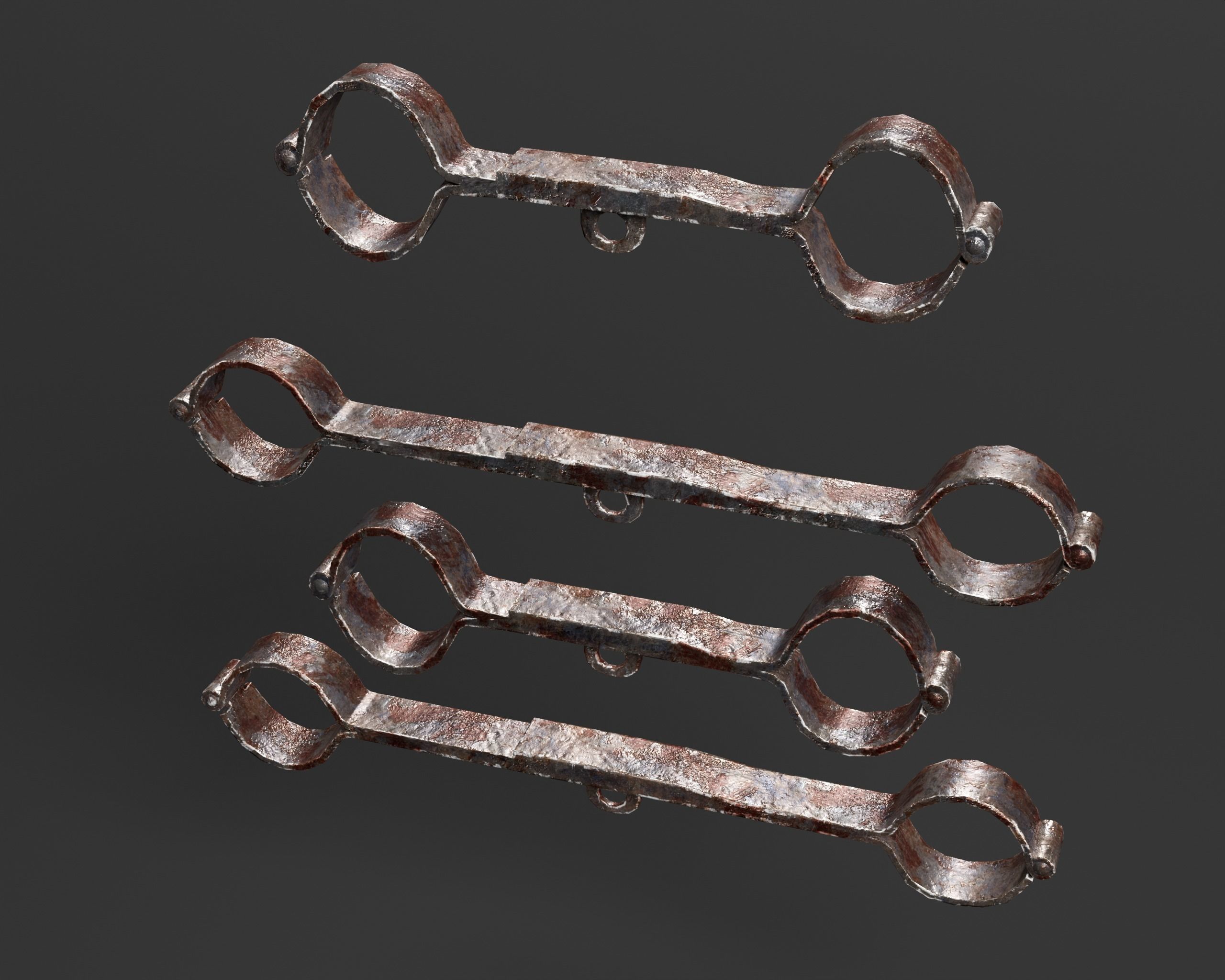 3D model Iron Foot and Hand Shackles VR / AR / low-poly | CGTrader