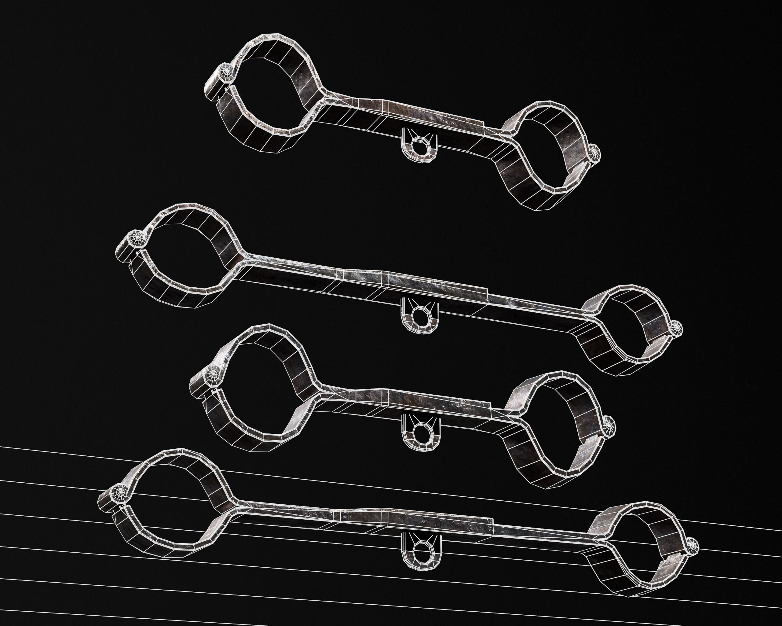 3D model Iron Foot and Hand Shackles VR / AR / low-poly | CGTrader
