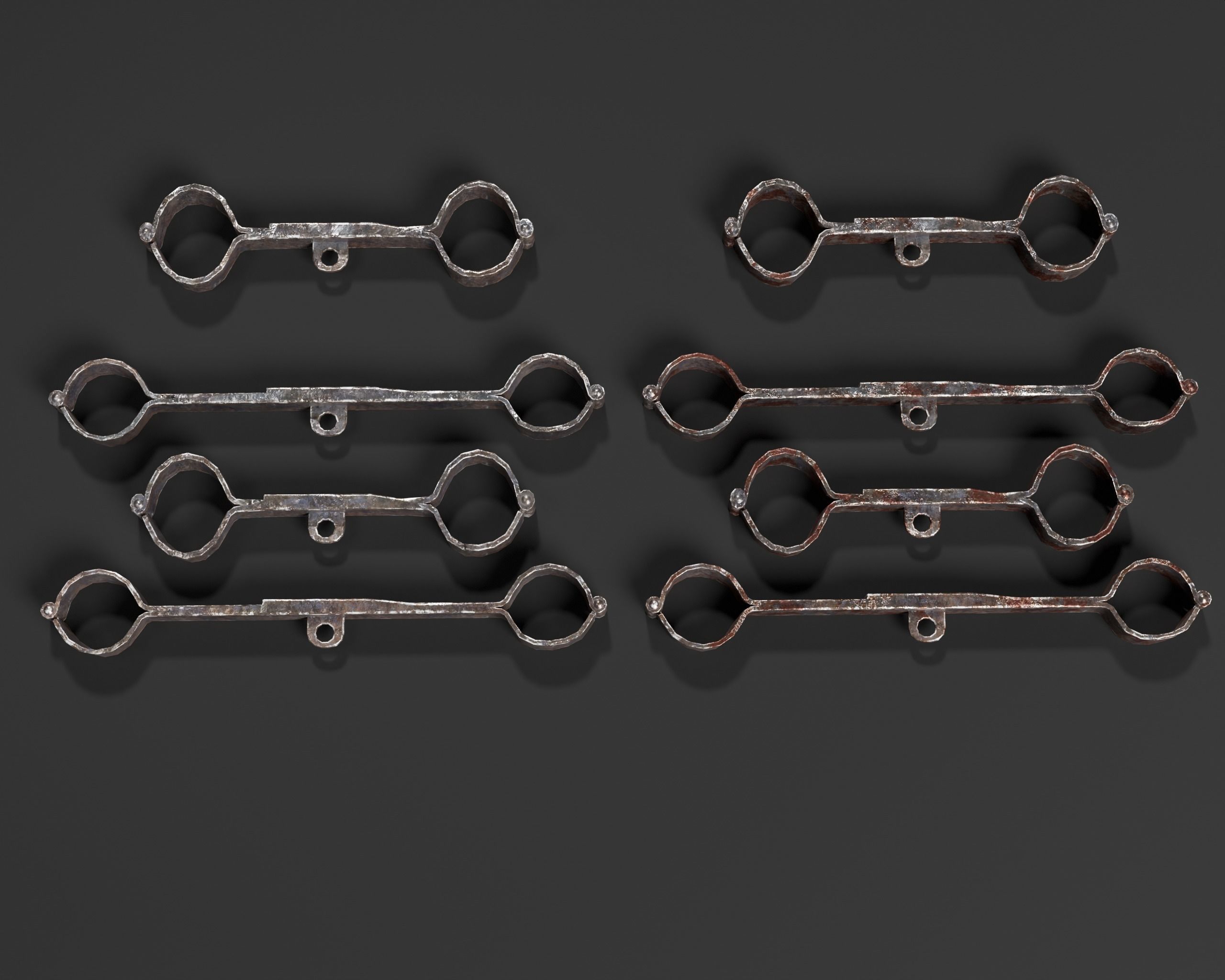 3D model Iron Foot and Hand Shackles VR / AR / low-poly | CGTrader