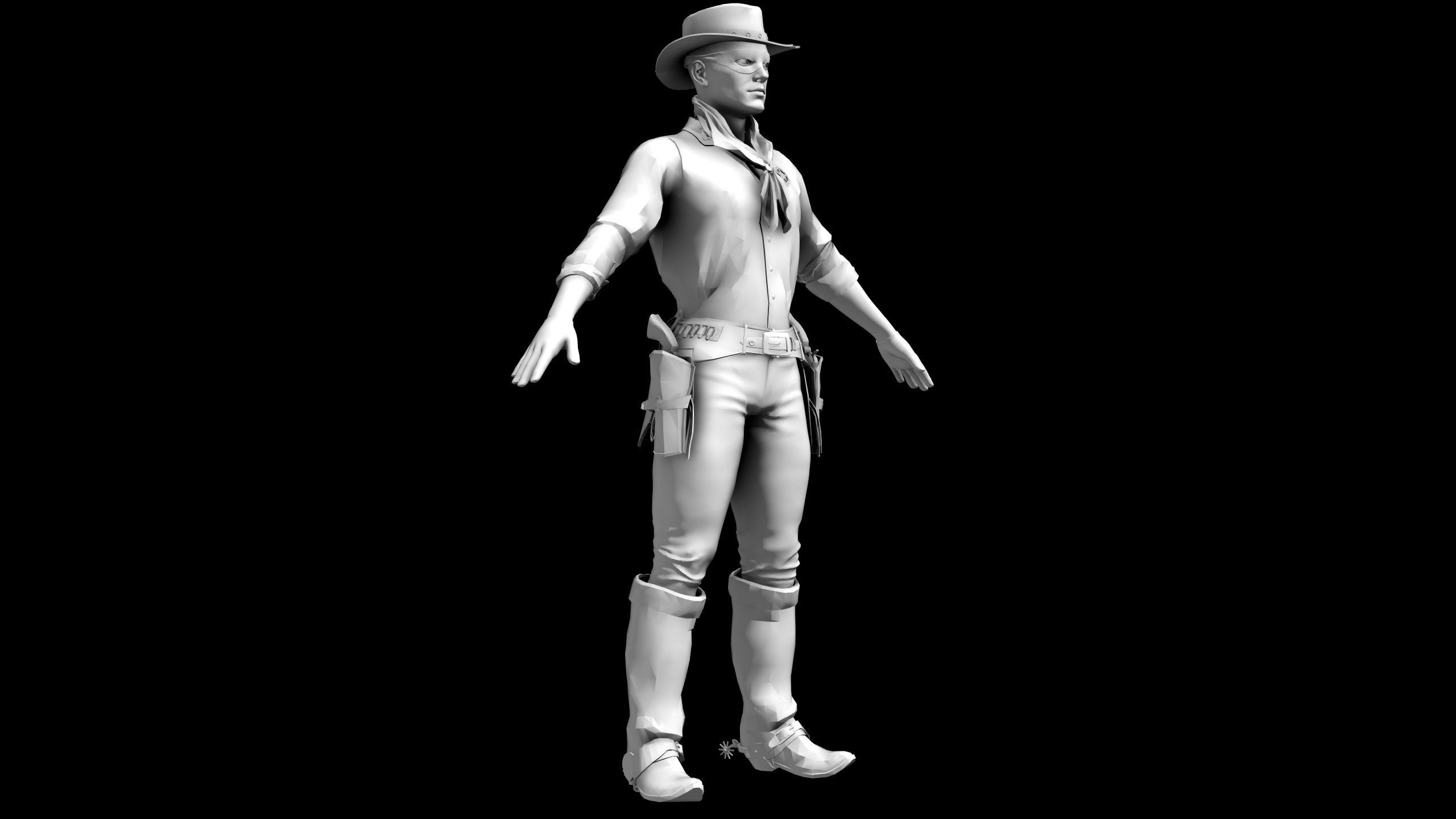 The Lone Ranger 3D model animated rigged | CGTrader