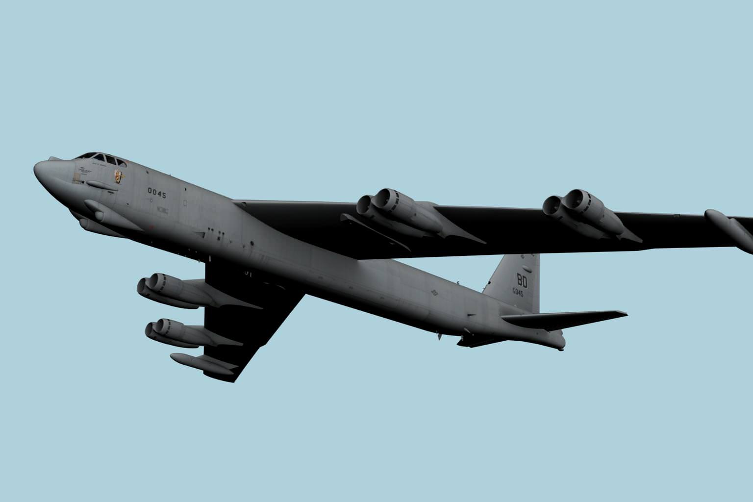 Boeing B52 Stratofortress 3D Model .max .fbx .c4d - CGTrader.com