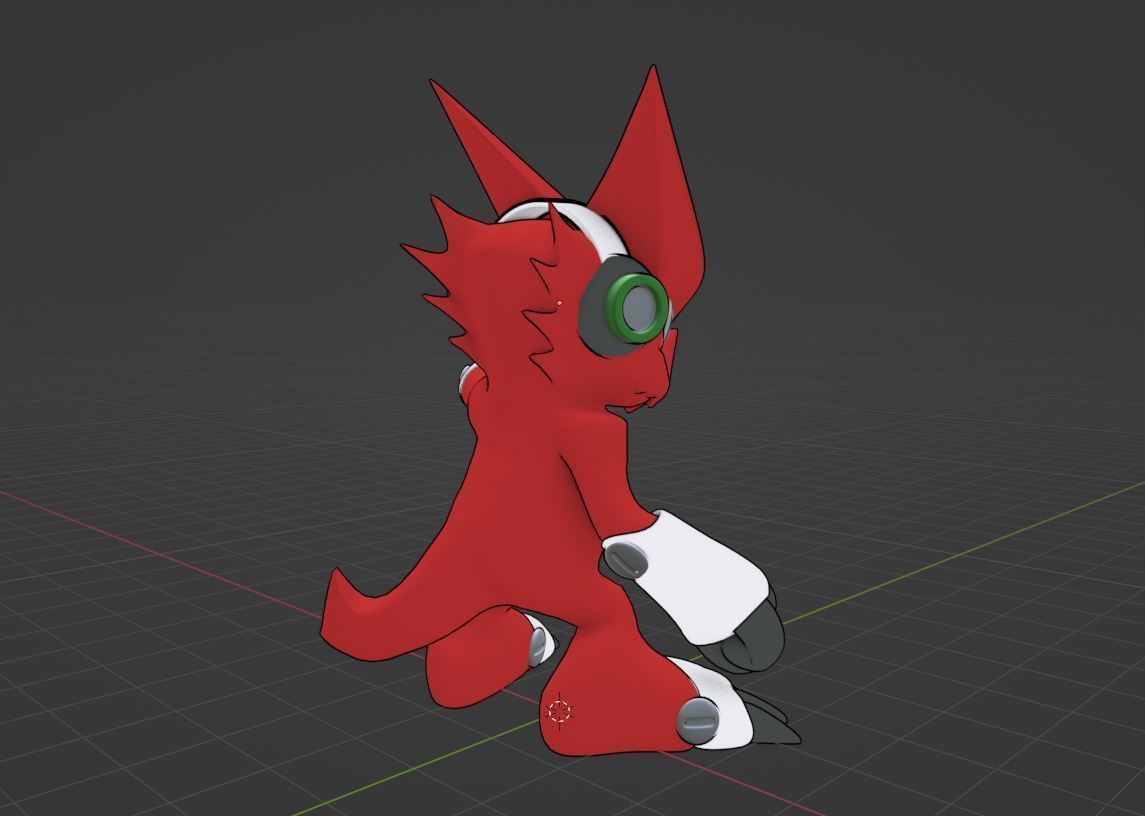 Shoutmon - Digimon 3D model rigged | CGTrader