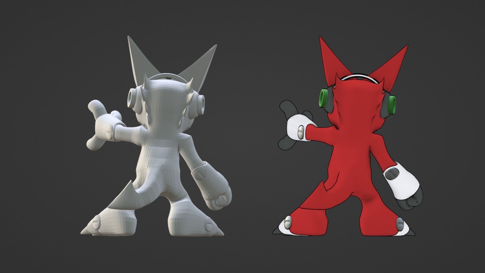 Shoutmon - Digimon 3D model rigged | CGTrader