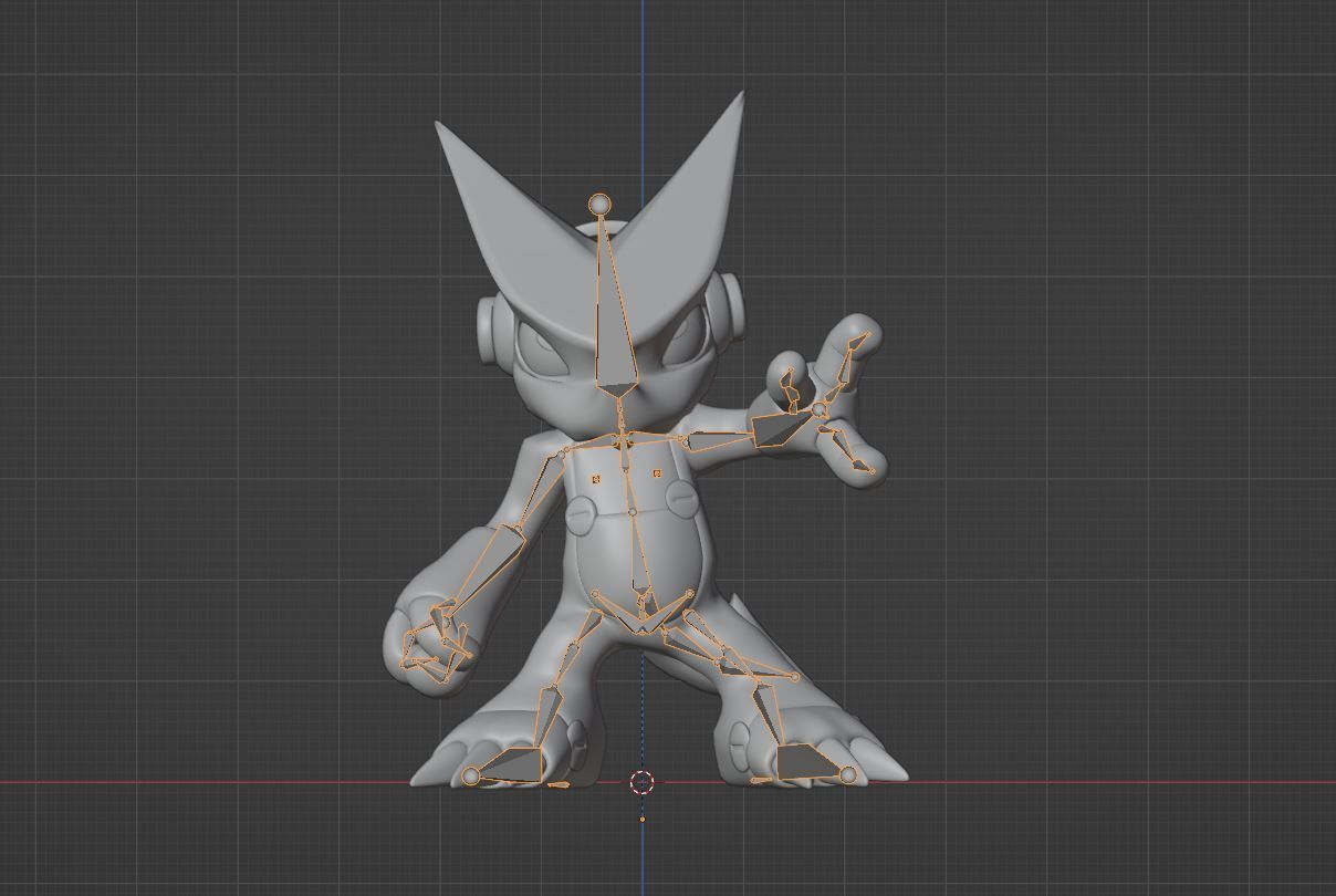 Shoutmon - Digimon 3D model rigged | CGTrader