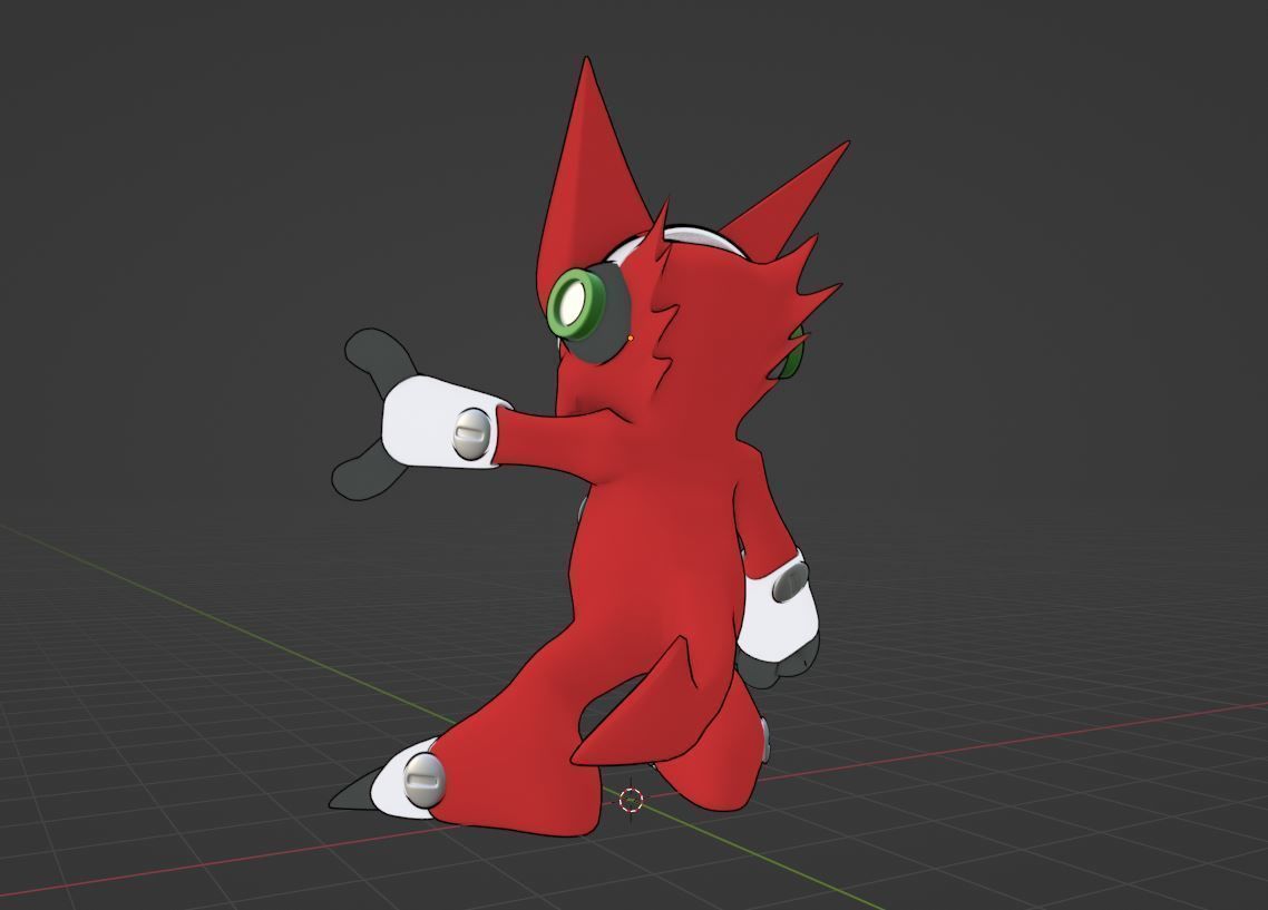 Shoutmon - Digimon 3D model rigged | CGTrader