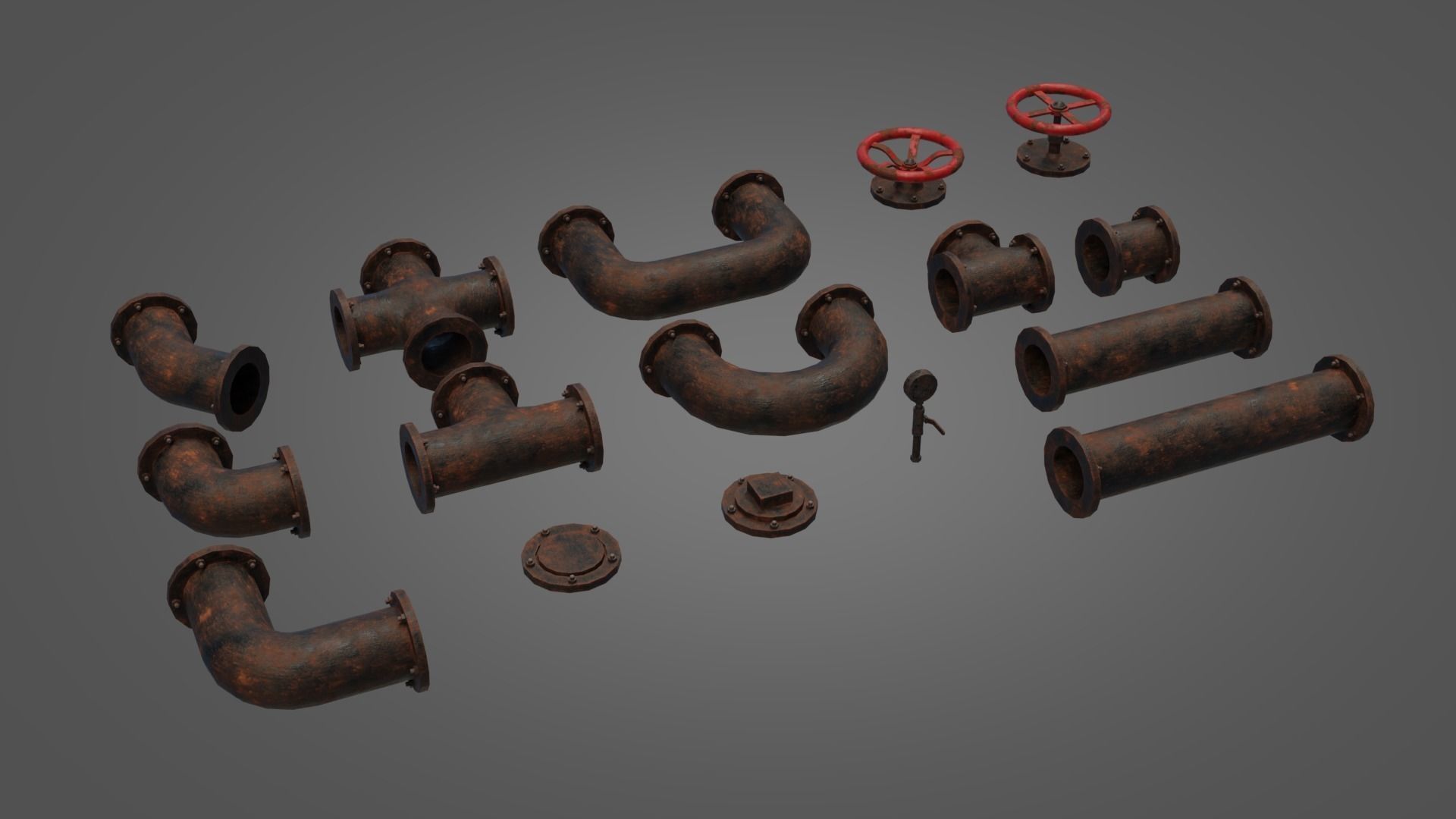 3D model Old Industrial Pipes VR / AR / low-poly | CGTrader