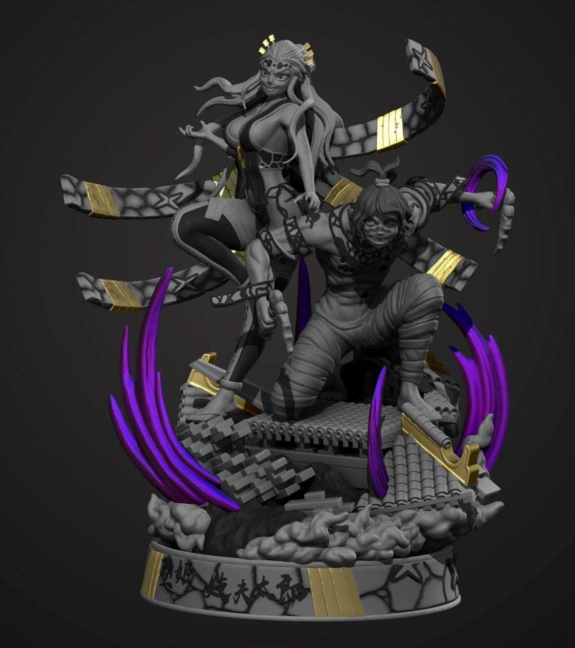 GYUTARO AND DAKI - DEMON SLAYER - 3D PRINT MODEL 3D model 3D printable ...