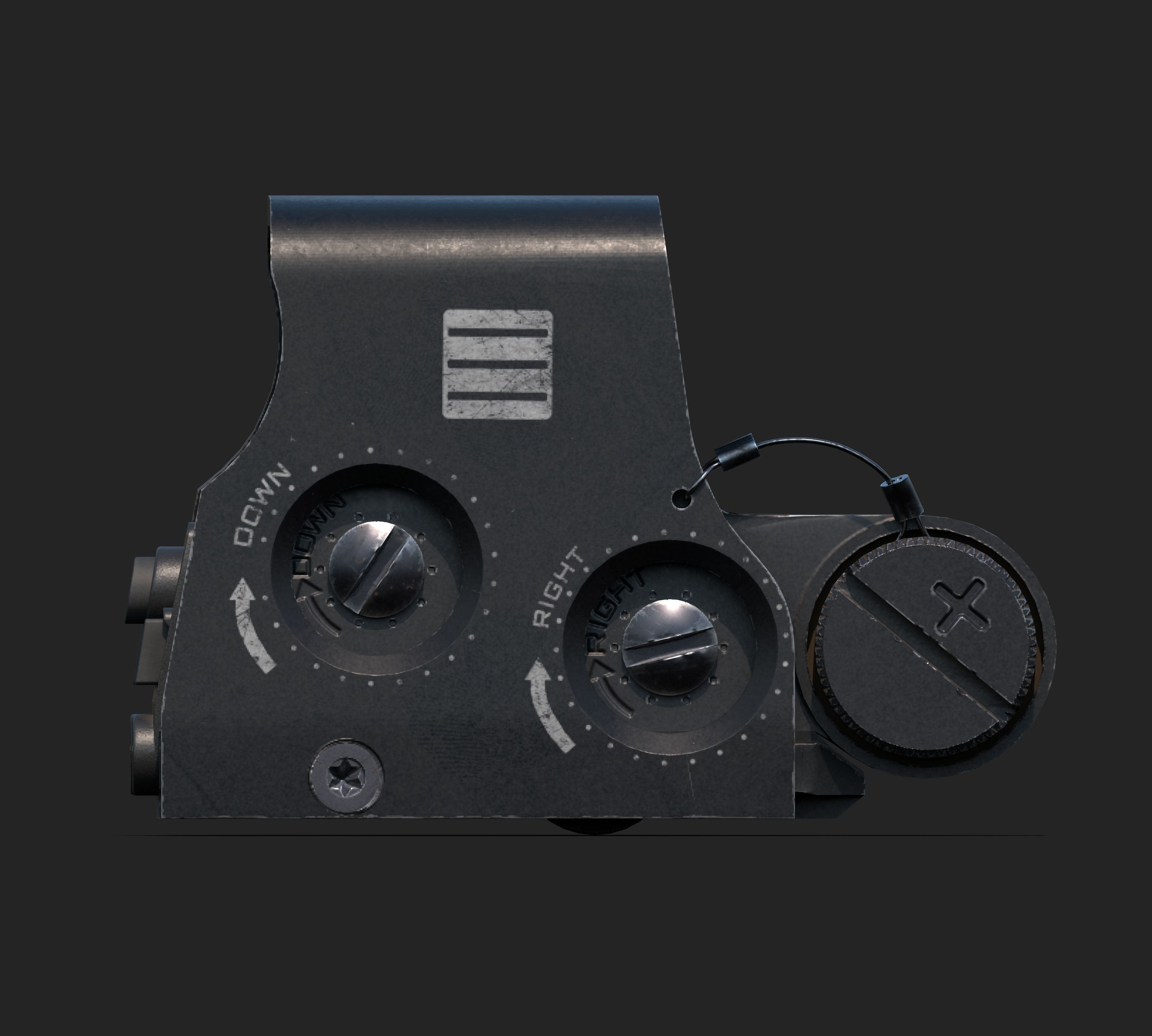 3D model XPS2 Holographic Red Dot Sight Aiming System VR / AR / low ...