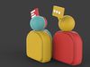 Workgroup icon free 3D model animated | CGTrader