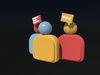 Workgroup icon free 3D model animated | CGTrader
