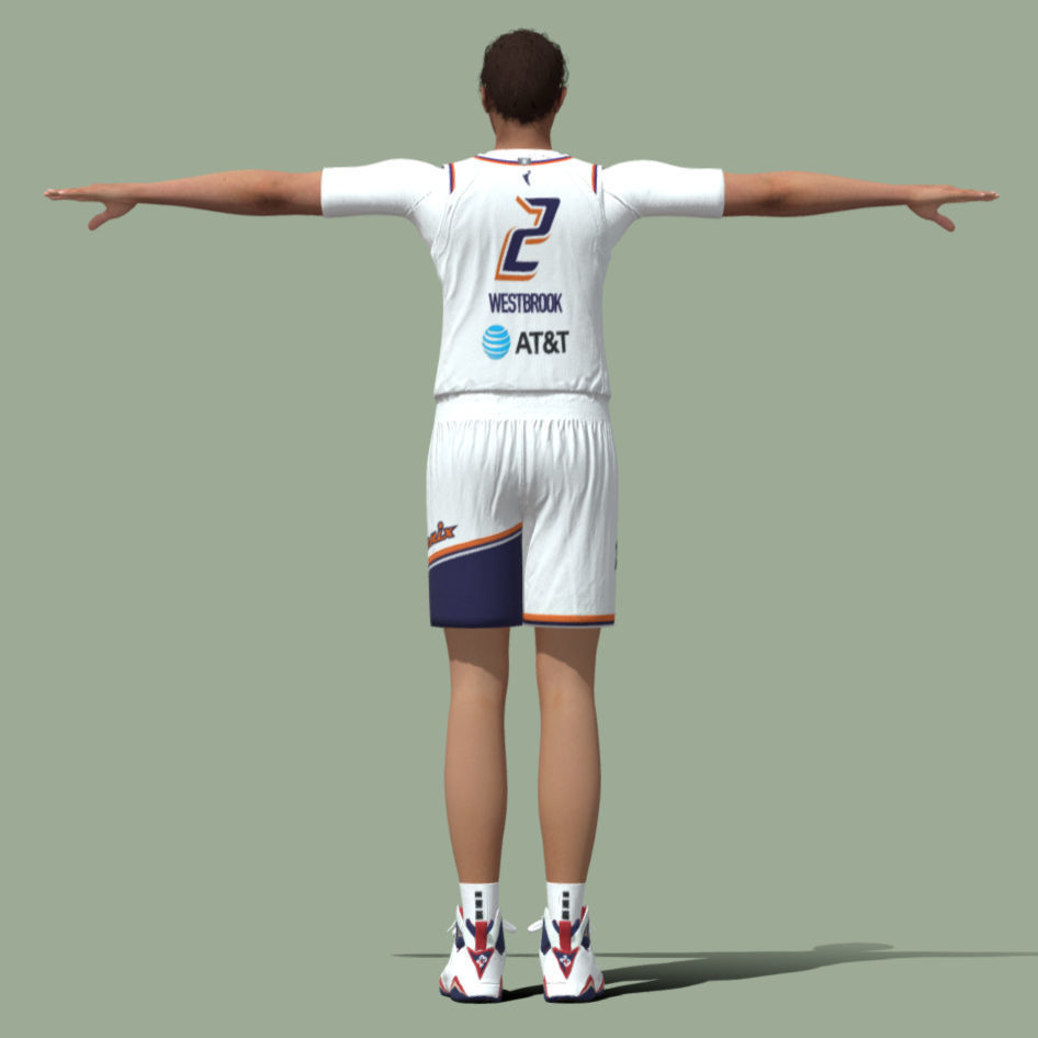 T-Pose Rigged Evina Westbrook WNBA 3D model animated rigged | CGTrader