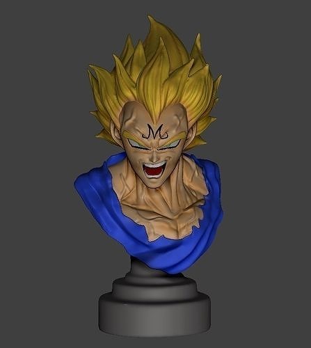 VEGETA SSJ2 free 3D model 3D printable | CGTrader