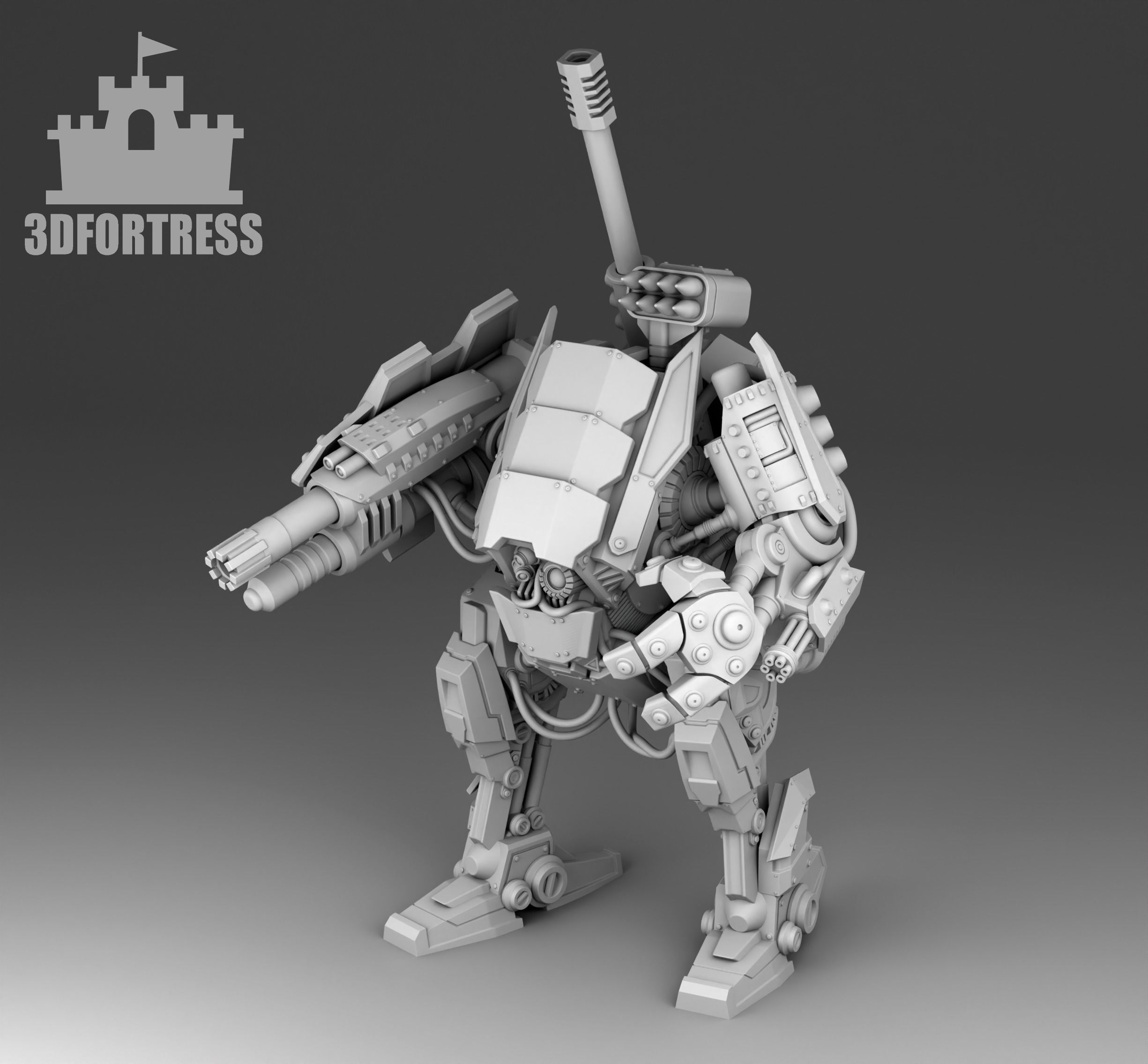 Attacking robot 3D model 3D printable | CGTrader