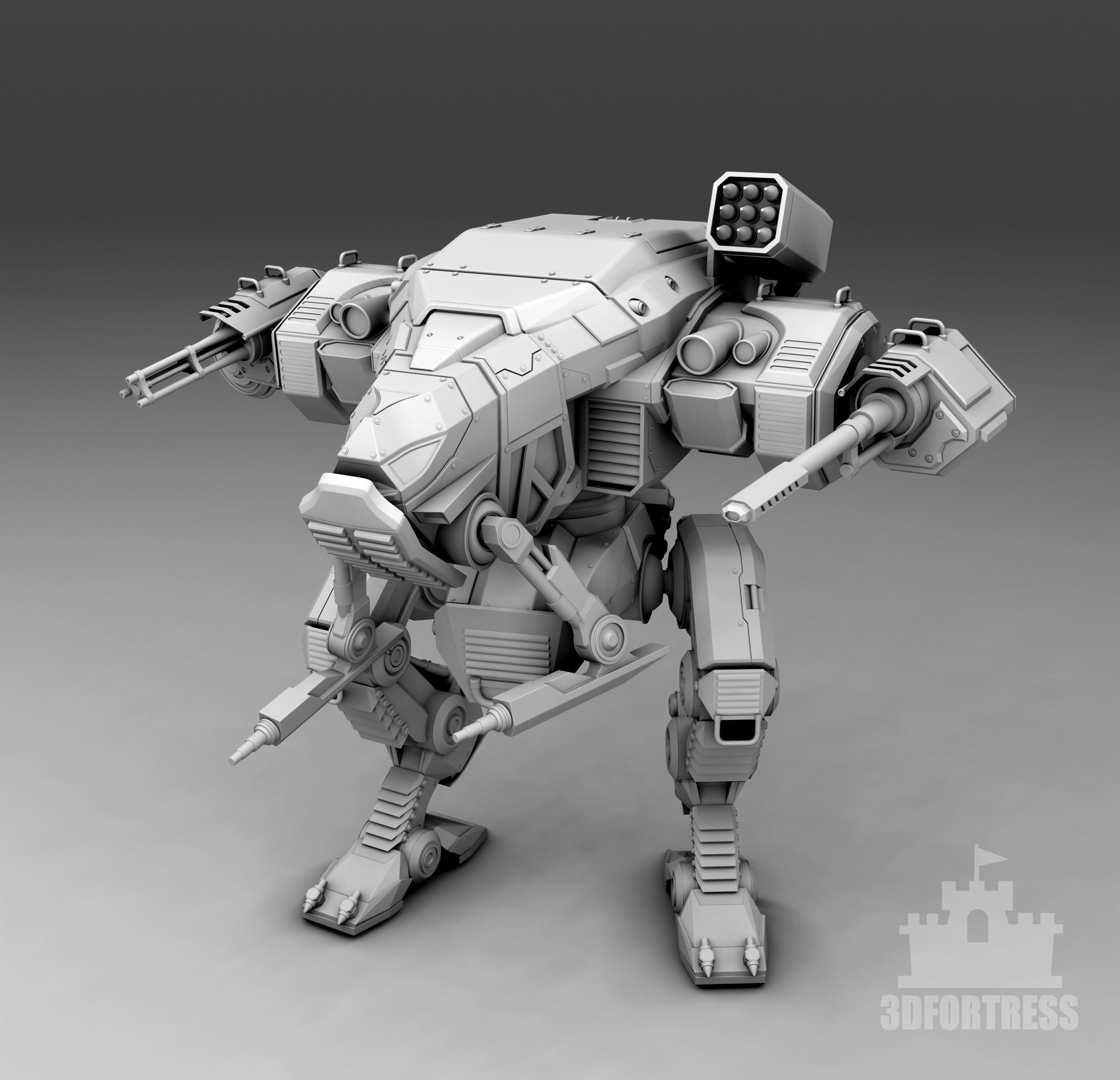 Bulletproof robot 3D model 3D printable | CGTrader