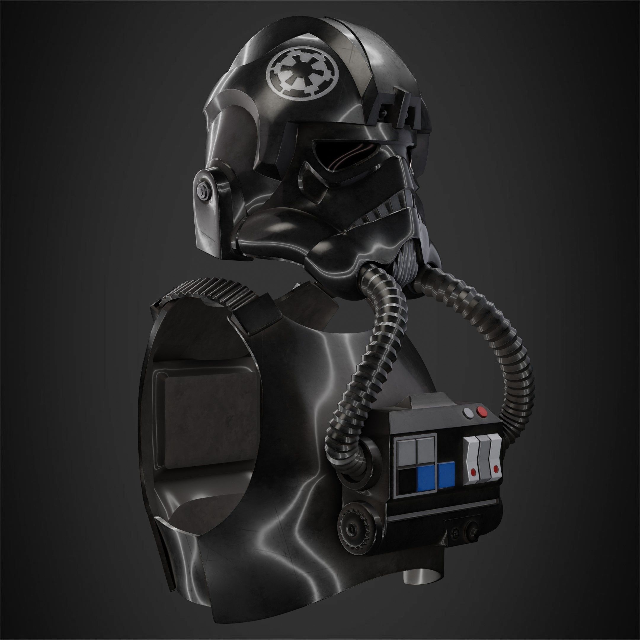 Star Wars Tie Pilot Full Armor for Cosplay 3D Model Collection 3D ...