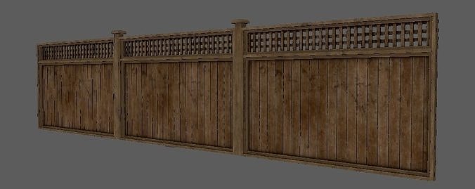 Wood Fence 3D model | CGTrader