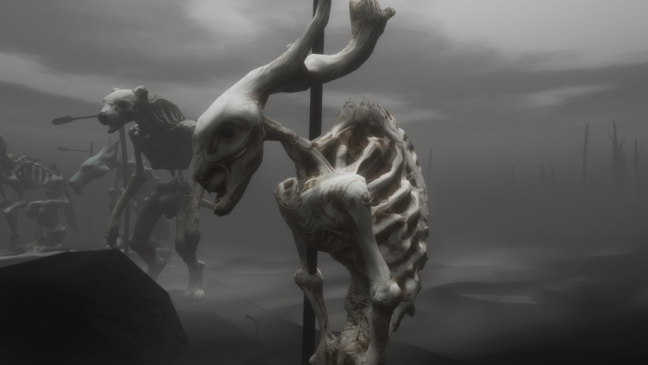 FREE Skeletal Horror Pack free VR / AR / low-poly 3D model | CGTrader