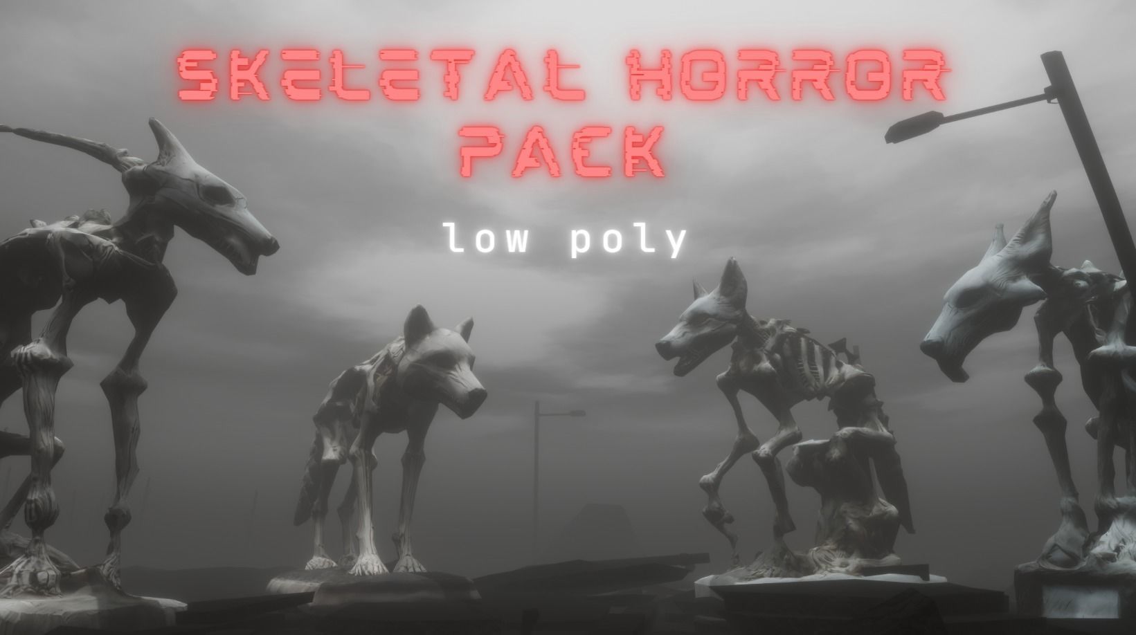 FREE Skeletal Horror Pack free VR / AR / low-poly 3D model | CGTrader