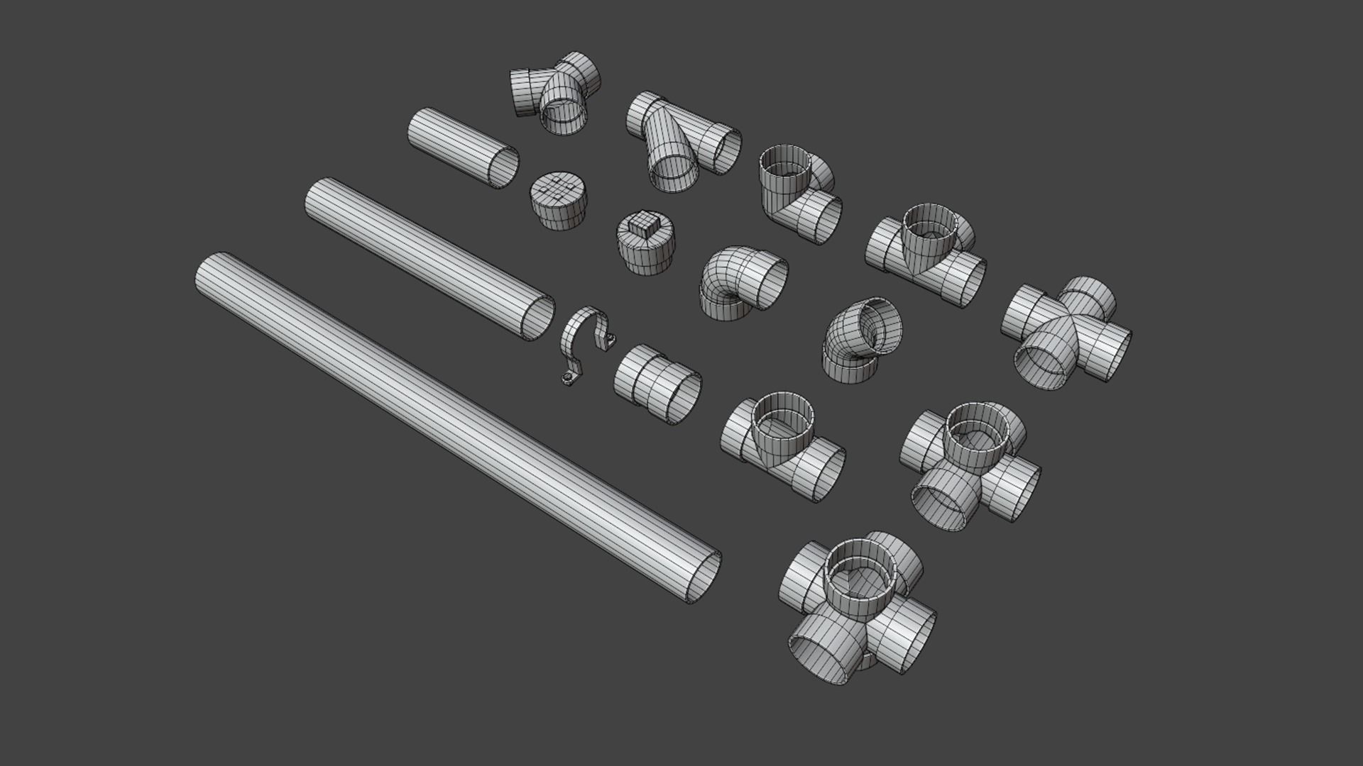 3D model PVC Sanitary Pipes VR / AR / low-poly | CGTrader