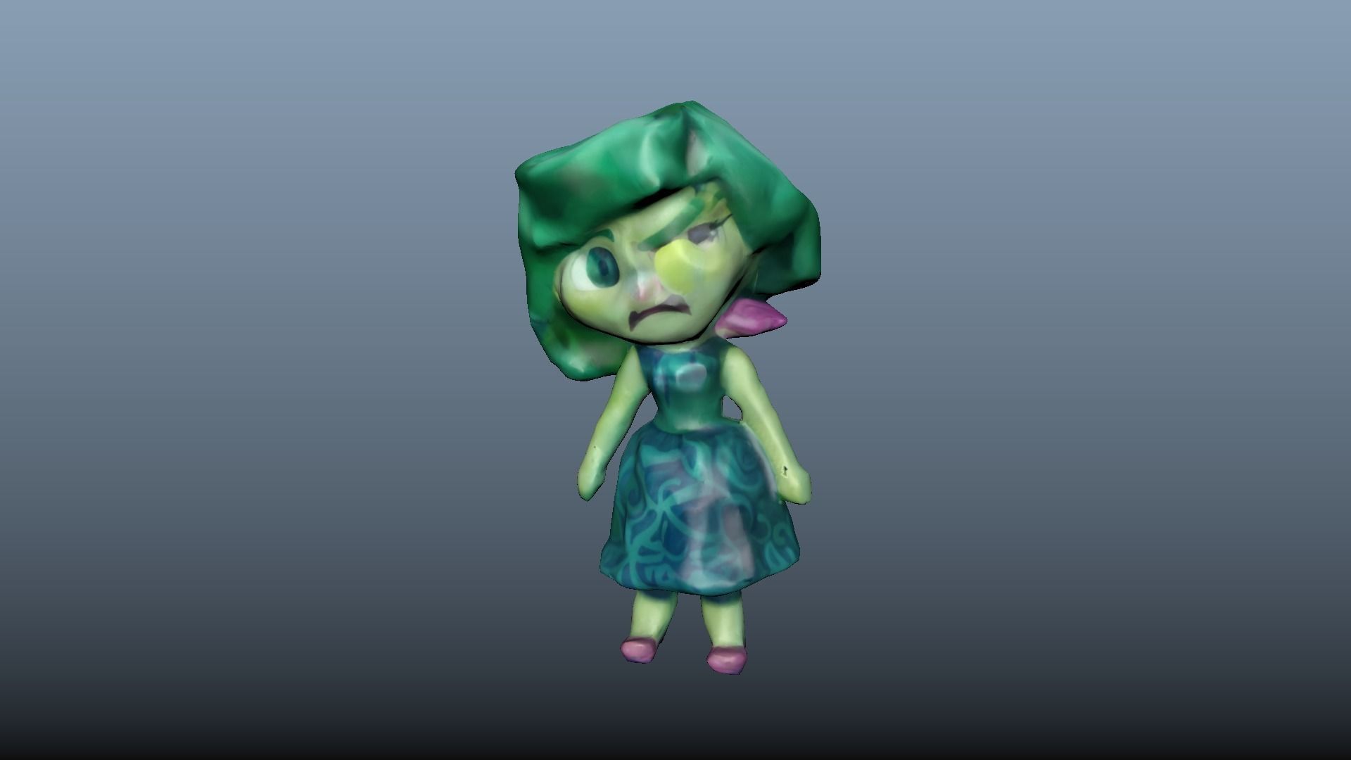Inside Out 2- Disgust- 3D Character free 3D model | CGTrader