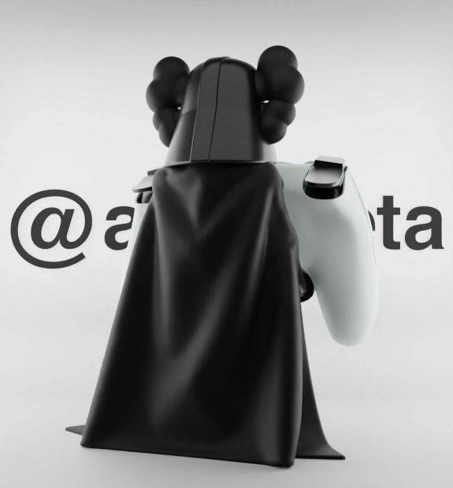 3D model Kaws Darth Vader Controller Stand Play Station and Xbox ...