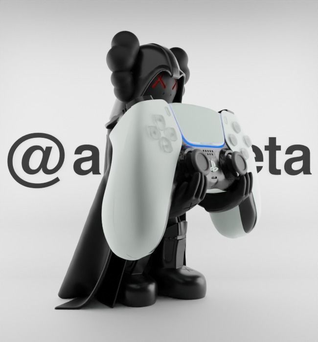 3D model Kaws Darth Vader Controller Stand Play Station and Xbox ...