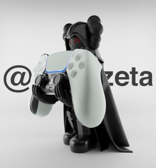3D model Kaws Darth Vader Controller Stand Play Station and Xbox ...