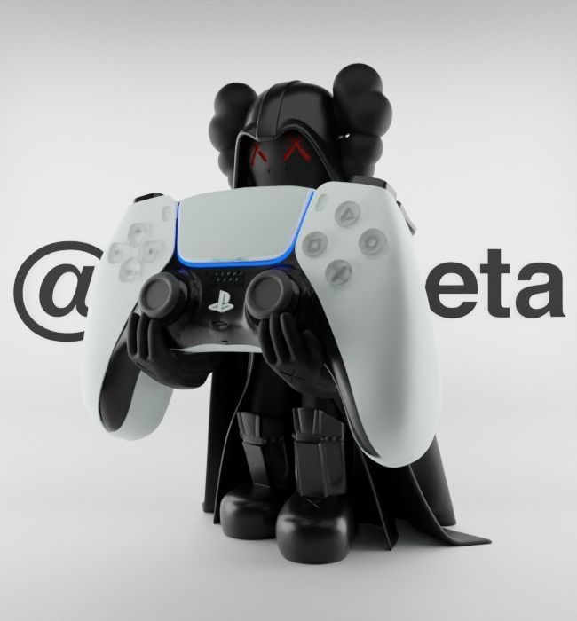 3D model Kaws Darth Vader Controller Stand Play Station and Xbox ...