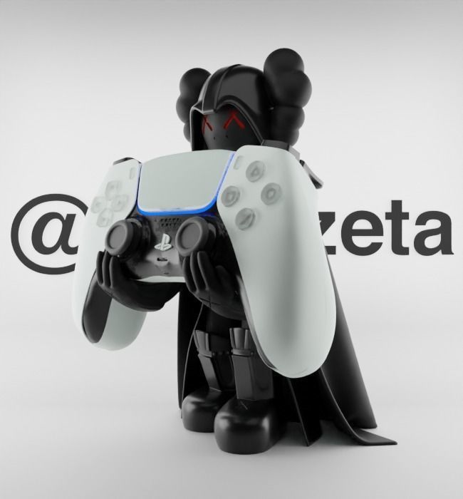 3D model Kaws Darth Vader Controller Stand Play Station and Xbox ...