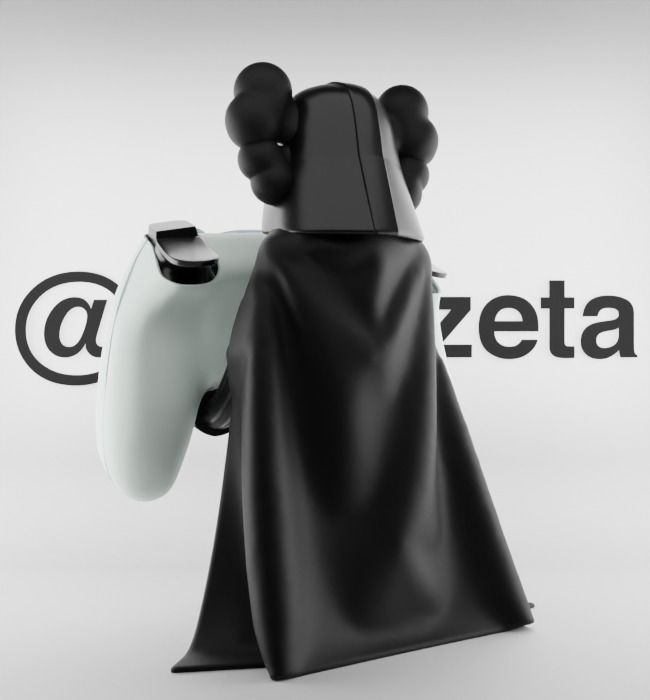 3D model Kaws Darth Vader Controller Stand Play Station and Xbox ...
