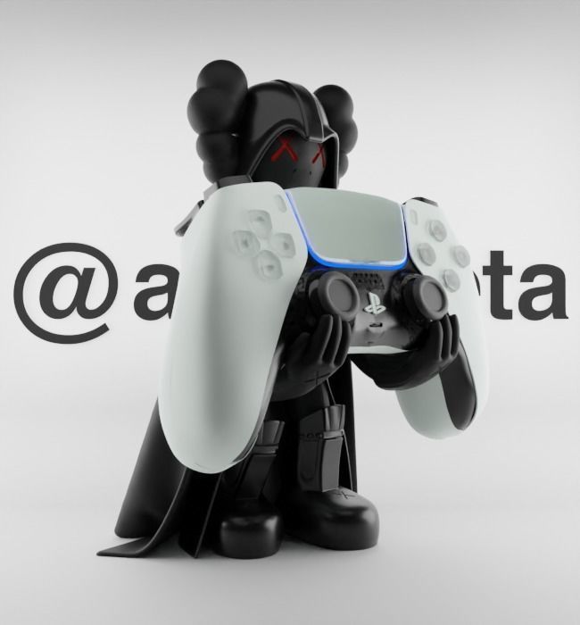 3D model Kaws Darth Vader Controller Stand Play Station and Xbox ...