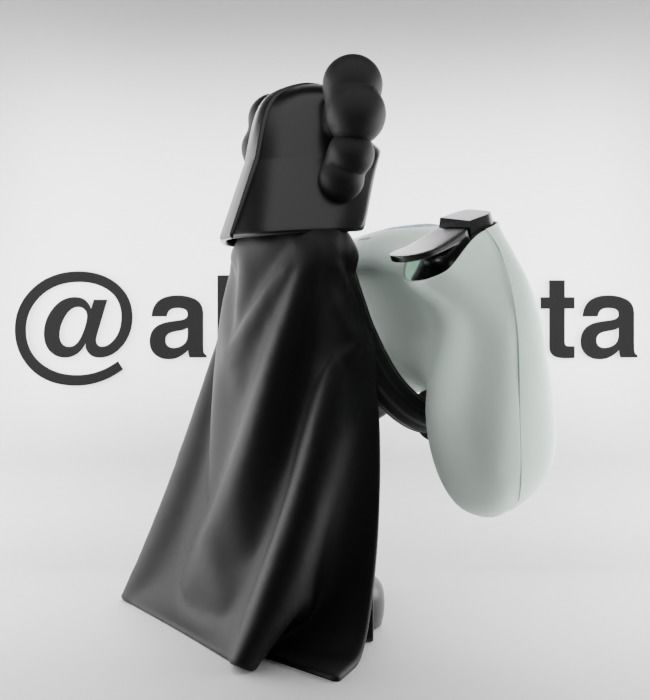 3D model Kaws Darth Vader Controller Stand Play Station and Xbox ...