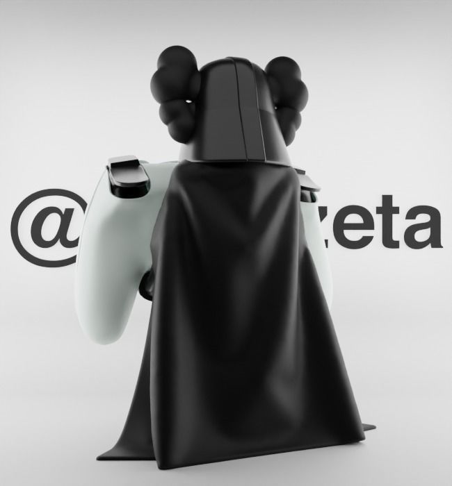 3D model Kaws Darth Vader Controller Stand Play Station and Xbox ...