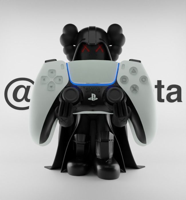 3D model Kaws Darth Vader Controller Stand Play Station and Xbox ...