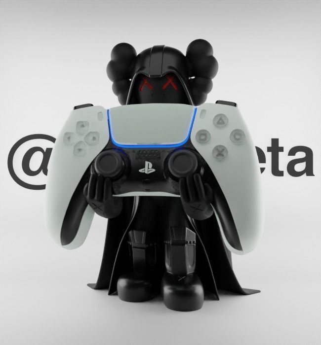 3D model Kaws Darth Vader Controller Stand Play Station and Xbox ...