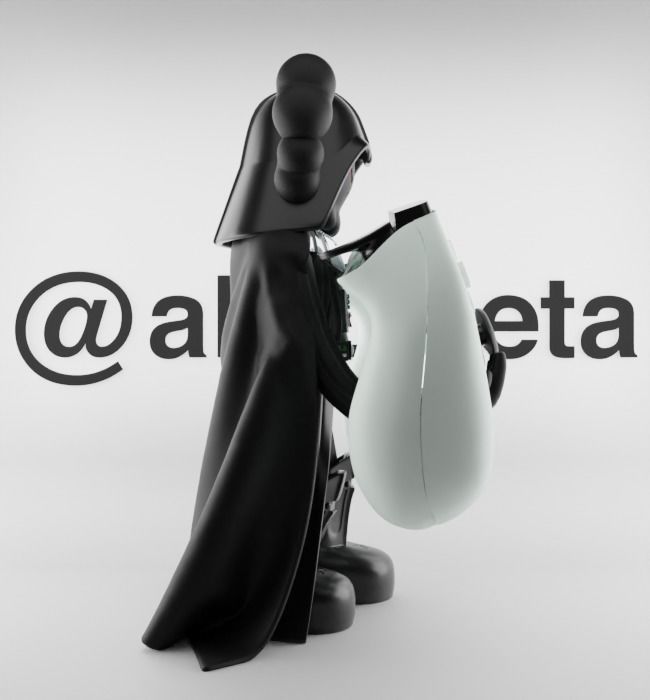 3D model Kaws Darth Vader Controller Stand Play Station and Xbox ...