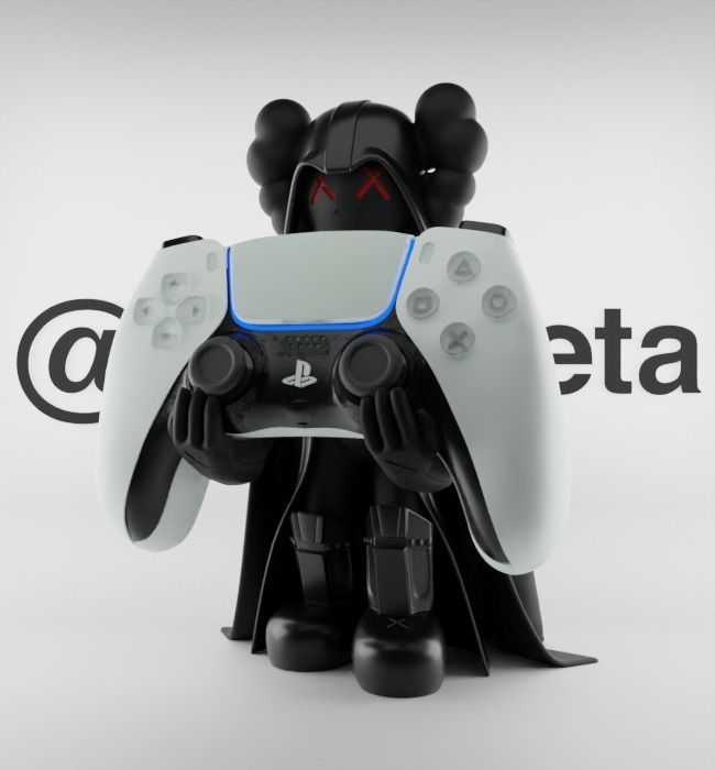 3D model Kaws Darth Vader Controller Stand Play Station and Xbox ...