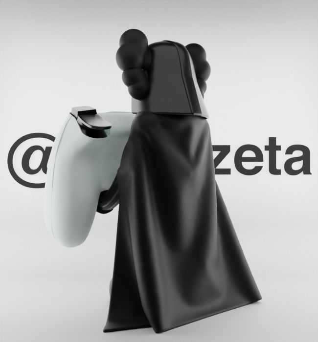 3D model Kaws Darth Vader Controller Stand Play Station and Xbox ...